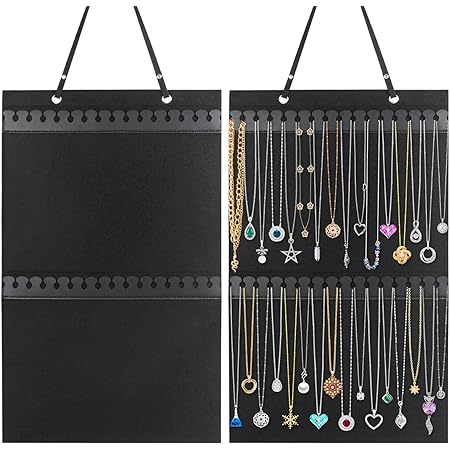 Amazon.com: Myasrelae Hanging Necklaces Holder, Large Jewelry Organizer ...