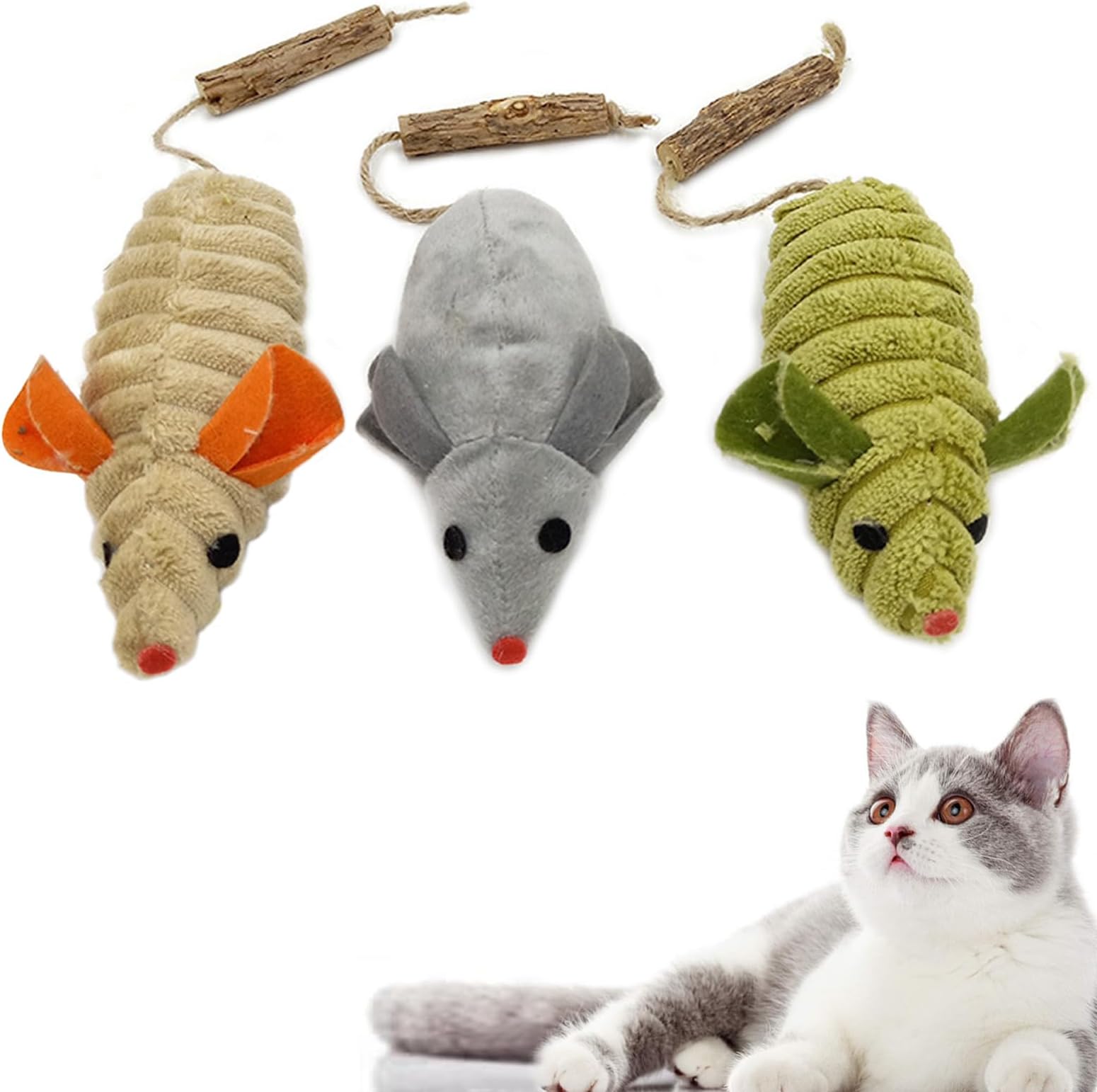 SmartyKat Skitter Critters Cat Toy Catnip Mice, Pack of 3 : Amazon.co ...