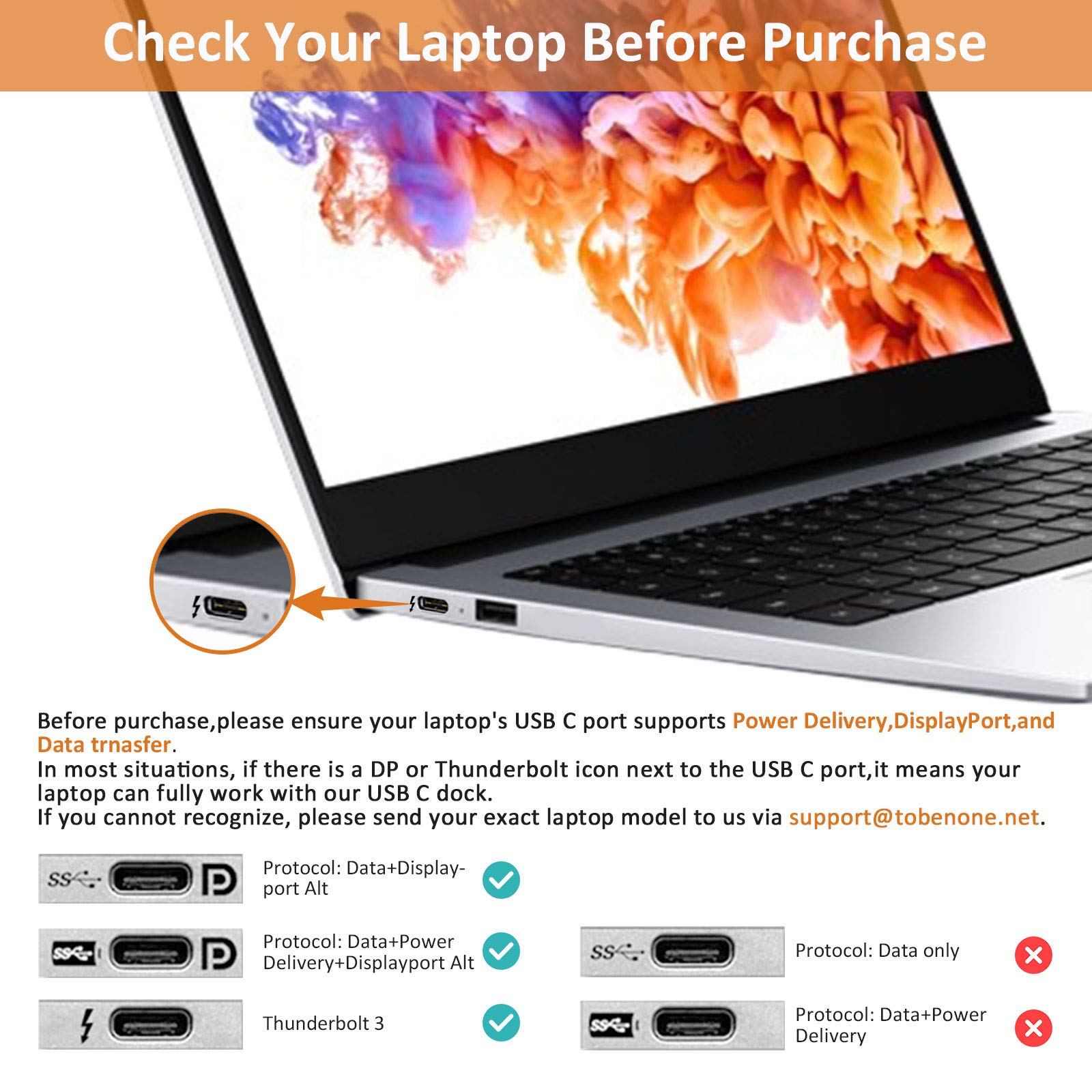 Buy USB C Laptop Docking Station Dual Monitor, 8-in-1 USB C Dock with ...