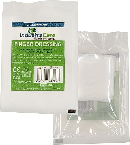 IndustraCare 25 Pack First Aid Sterile Finger Wound Bandage Dressing 3 ...