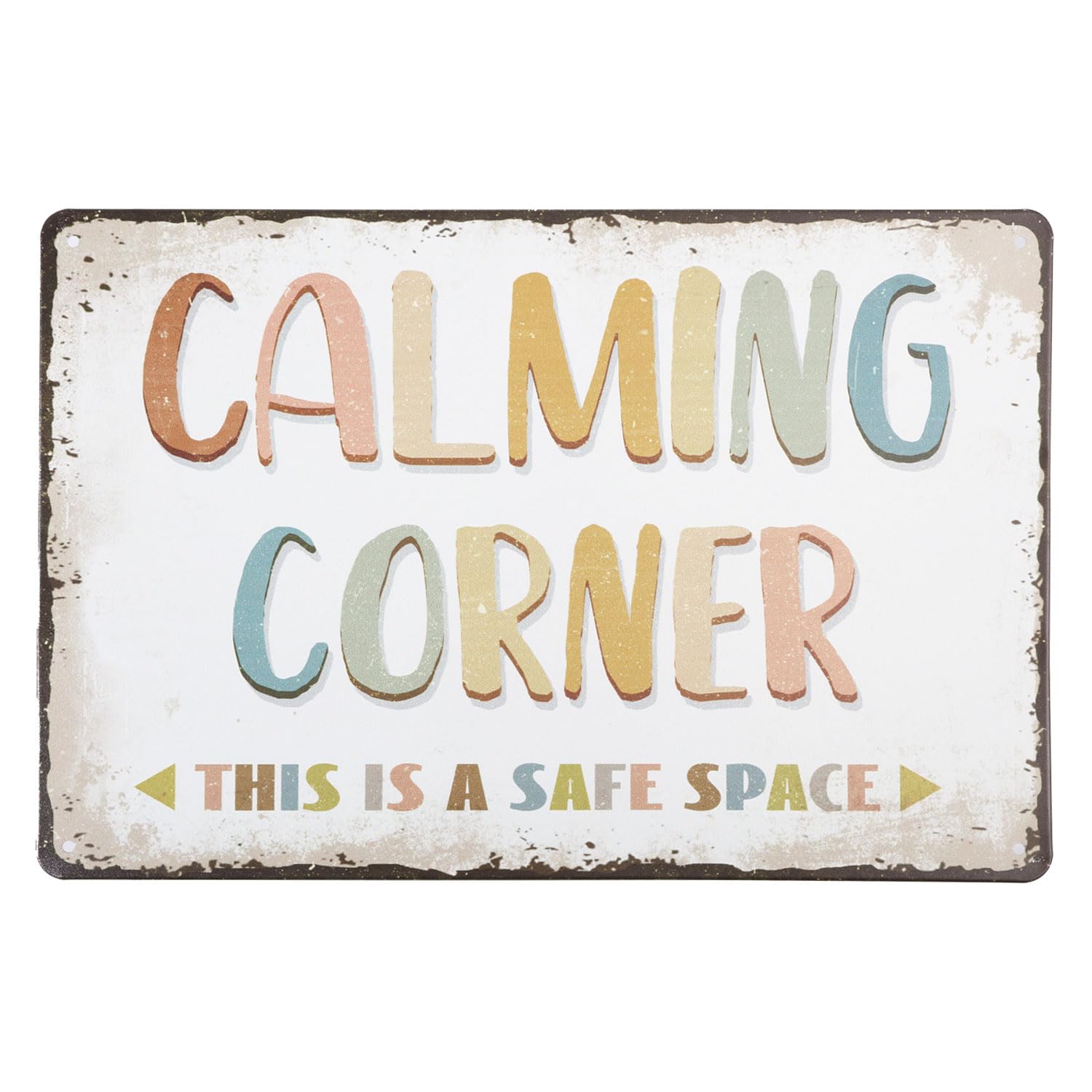 GLOBLELAND Calming Corner Sign Office Wall Decor Metal Signs classroom ...