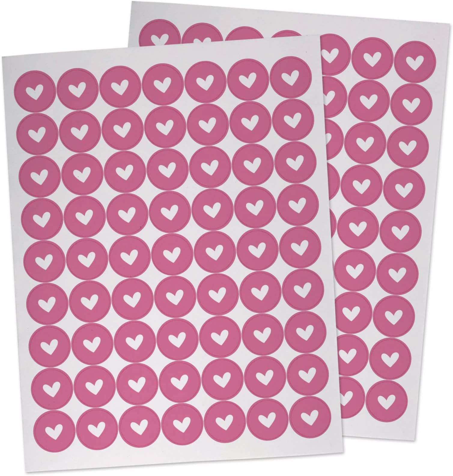 Amazon.com: Pink Love Heart Stickers for Envelopes - 126 Seals Pack ...