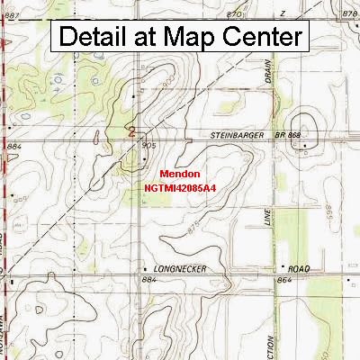 Amazon.com : USGS Topographic Quadrangle Map - Mendon, Michigan (Folded ...