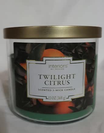 Amazon.com: Twilight Citrus Scented 3-Wick Candle : Home & Kitchen