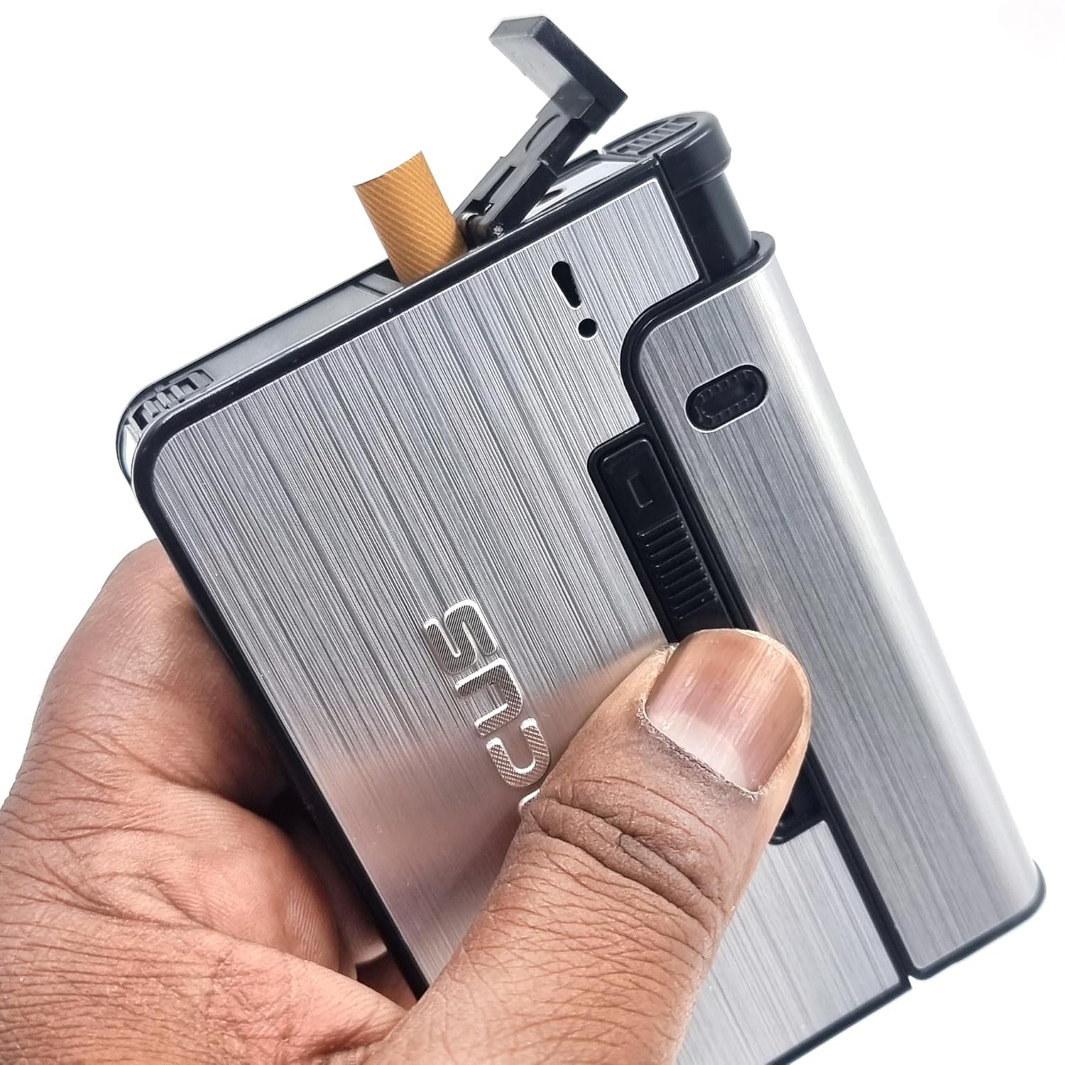 Focus Pioneer YH001 Automatic Cigarette Case Holder Box with Portable ...