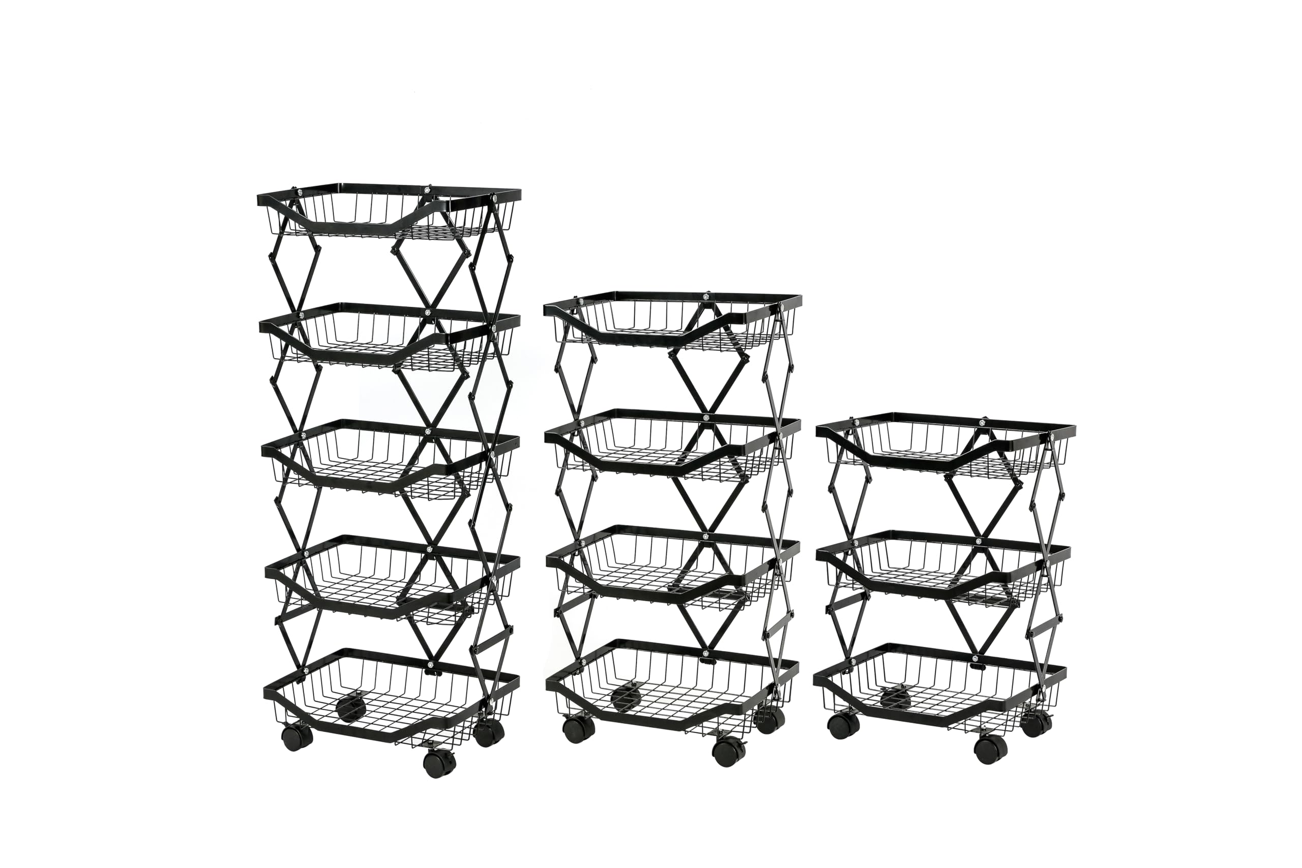 𝗙𝗘𝗙𝗘®Foldable Vegetable Rack with 4 Wheels-Effortlessly Mobile,Stylish ...