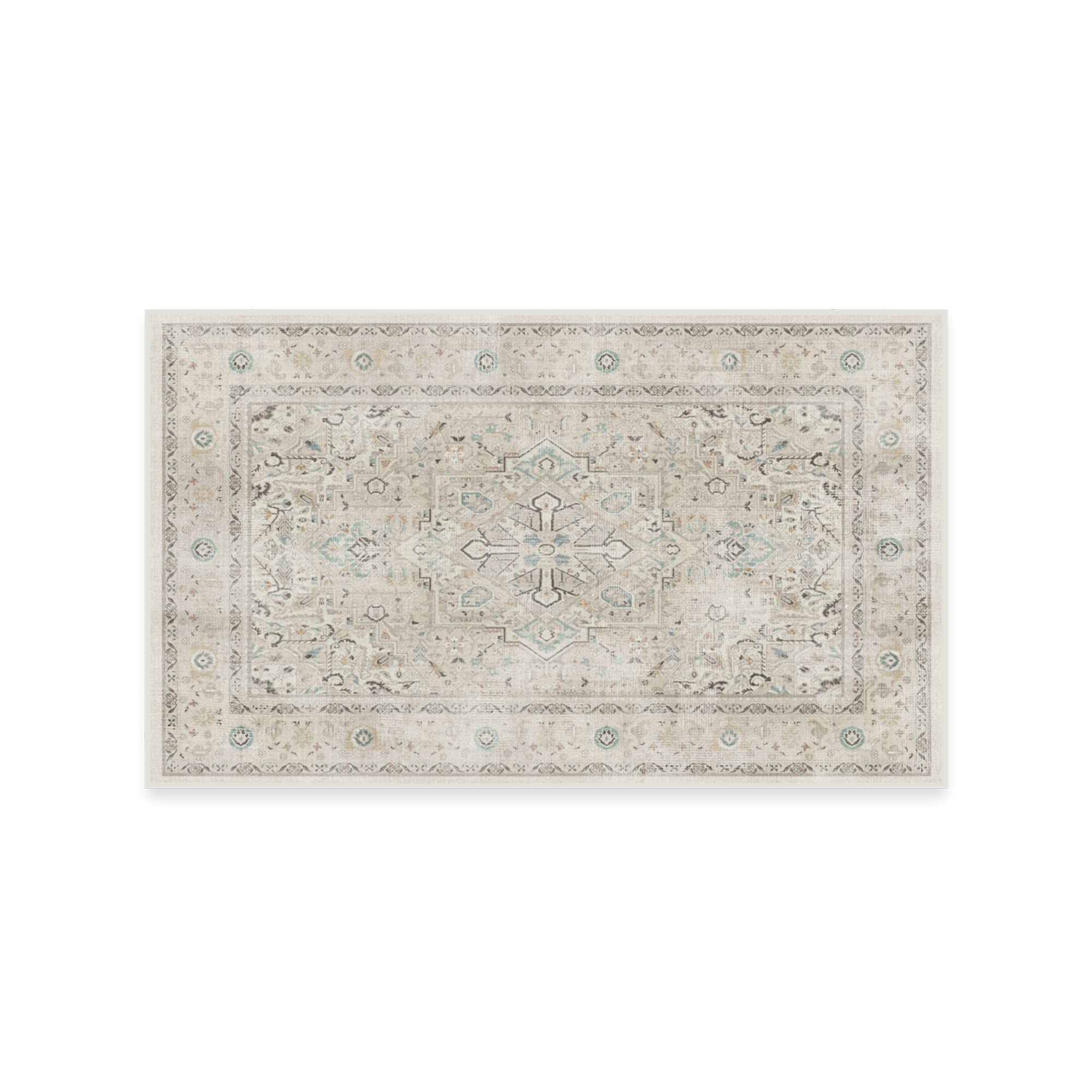RUGGABLE Kamran Washable Rug - Perfect Vintage Area Rug for Living Room ...