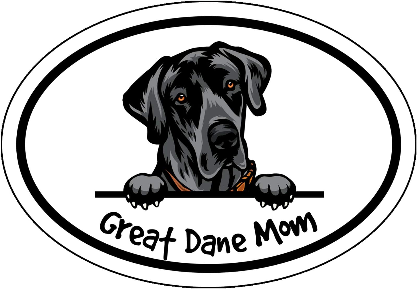 Amazon.com: Great Dane Mom | NickerStickers® Harlequin Great Dane Vinyl ...