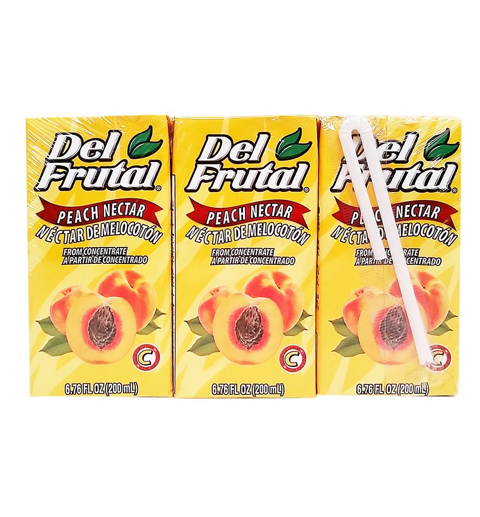 Amazon.com : Del Frutal Peach Nectar 6.76 oz - Sabor Melocoton ...