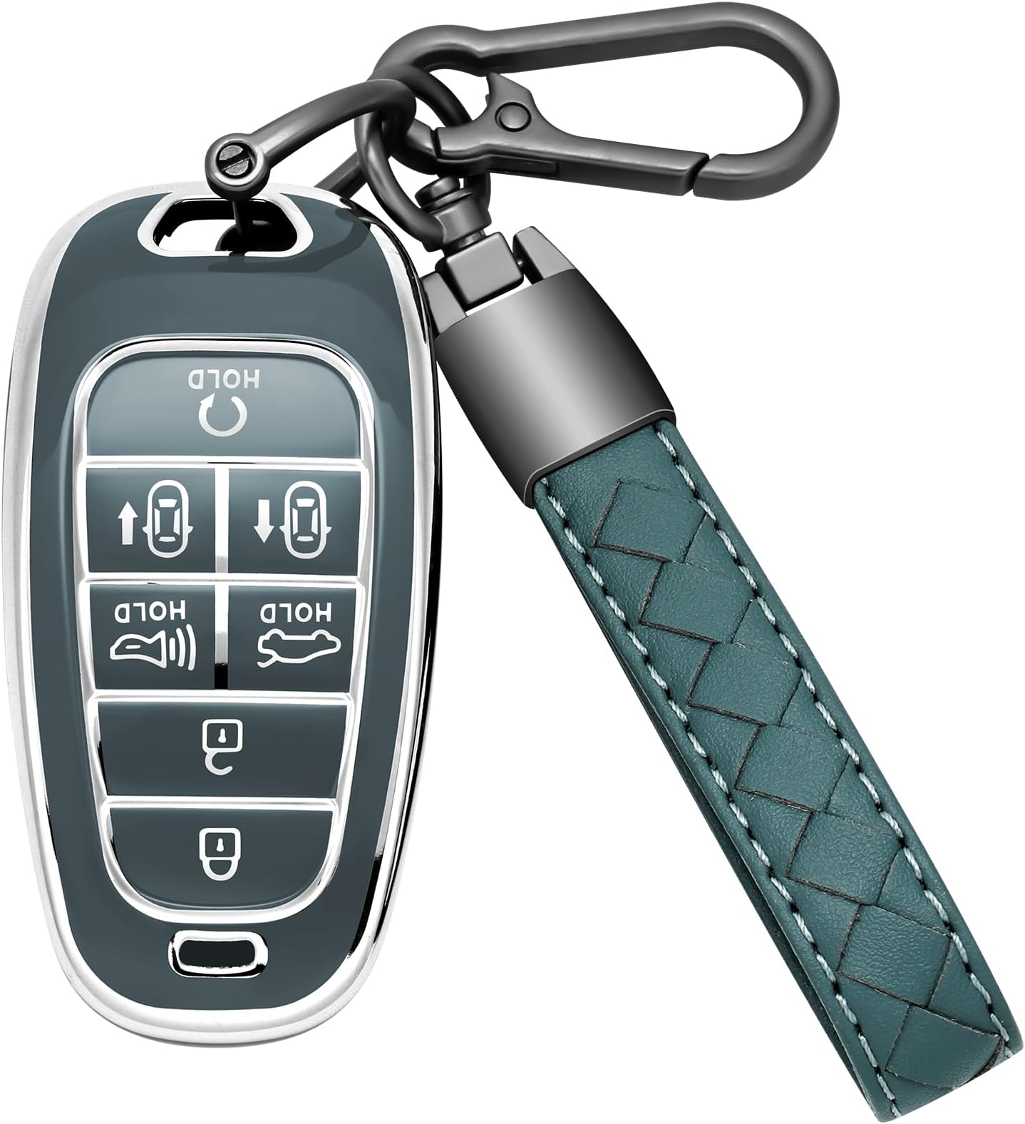 Amazon.com: TOGAFEY for Hyundai Key Fob Cover with Keychain Soft TPU ...