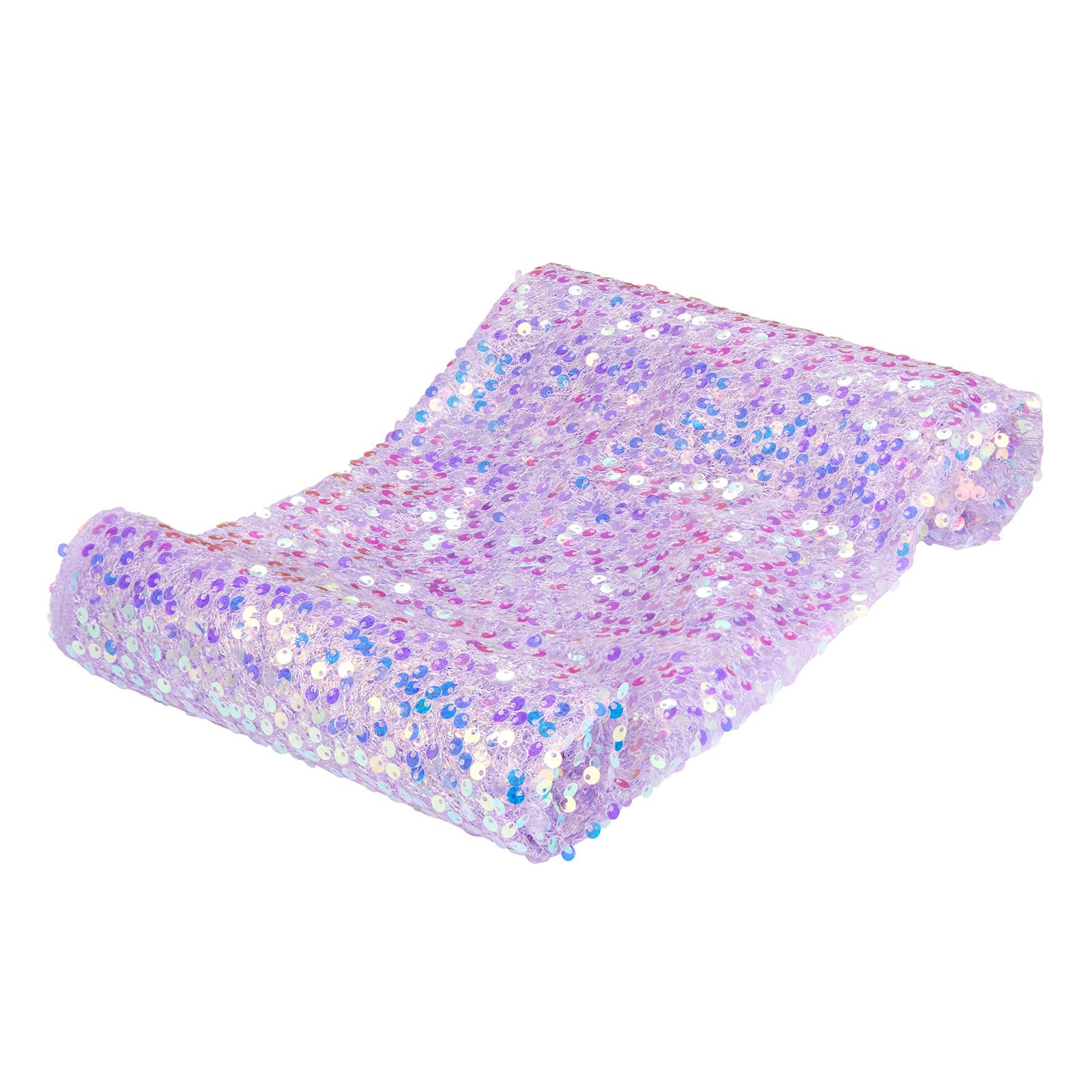 Amazon.com: QueenDream Sequin Fabric by The Yard 5MM Iridescent Glitter ...