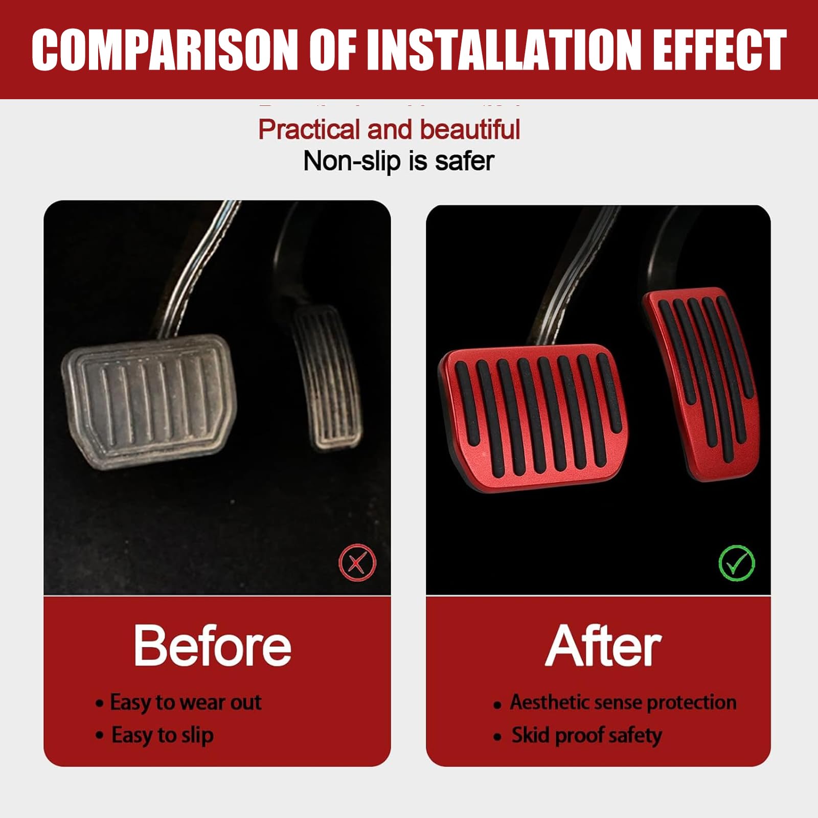 Snapklik.com : Dawfall 2 PCS Tesla Foot Pedal Pads Kit, Brake ...