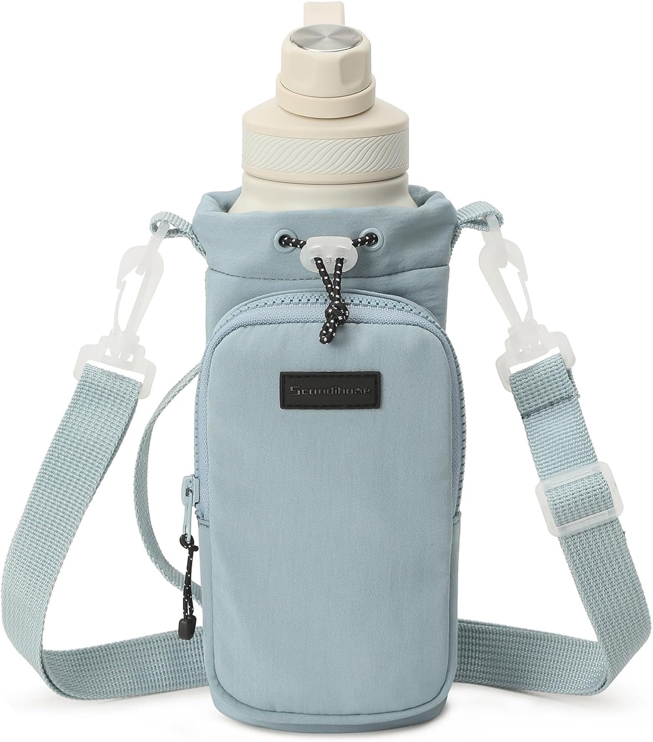 SEPWIK Water Bottle Carrier Bag with Phone Pocket 40oz Water Bottle ...