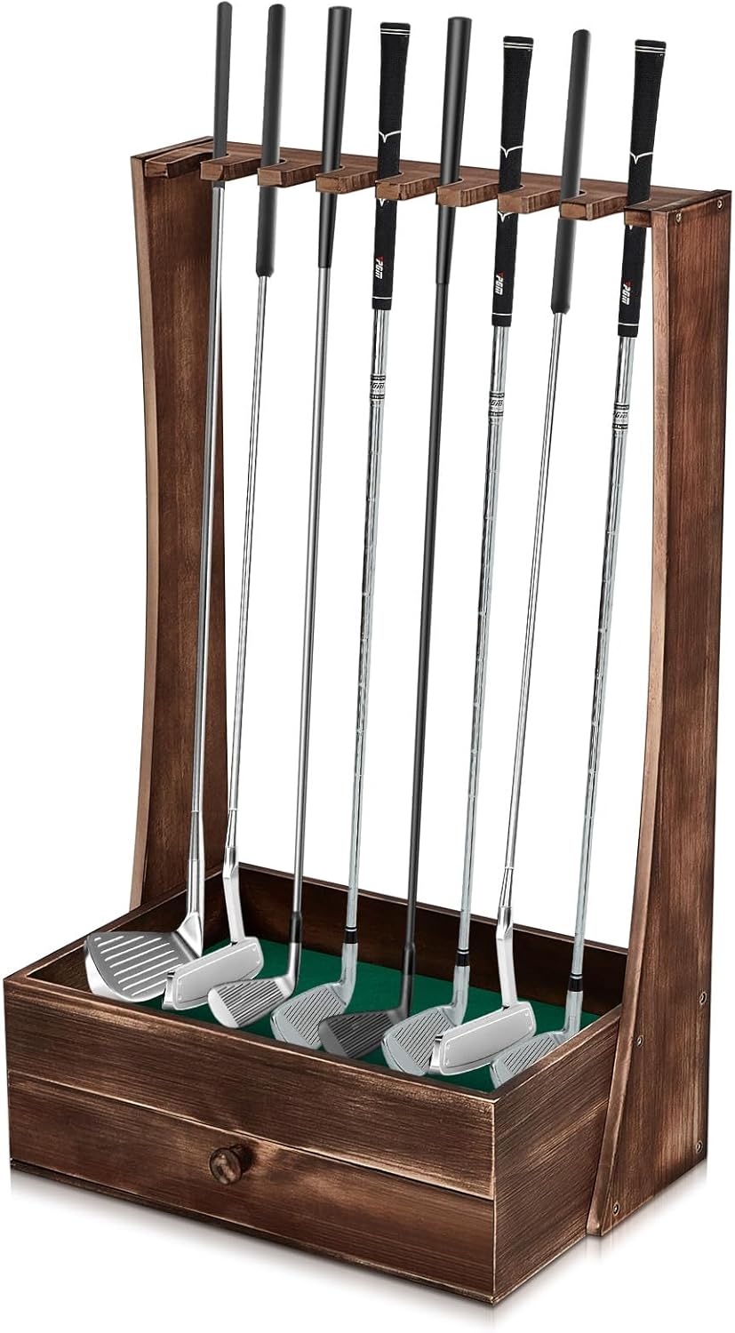 Amazon.com : Soaoo 29 x 11 x 16'' Golf Club Holder Stand with Balls ...