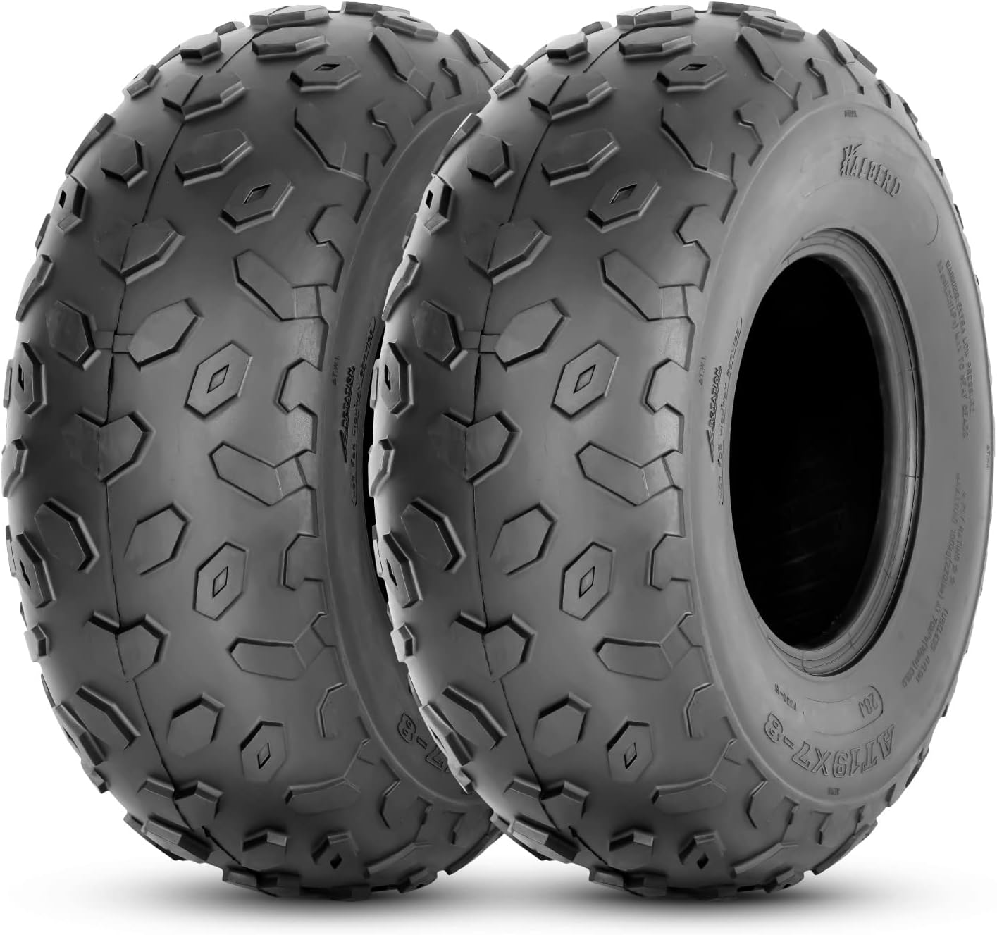 Amazon.com: HALBERD 19x7-8 ATV UTV Tires for All Terrain, 19x7x8 Directional Tread 4PR Front ...