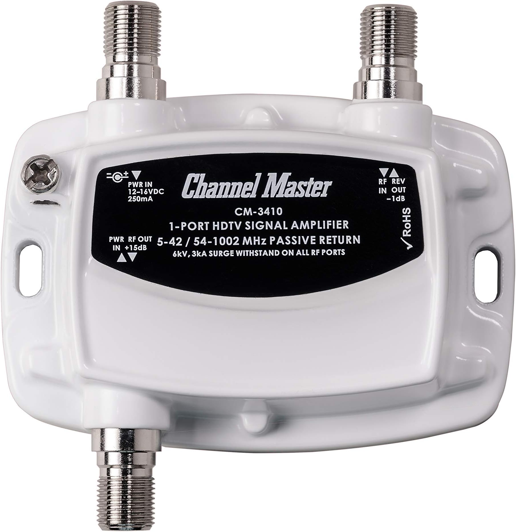 Amazon.com: Antennas Direct 4-Port TV Distribution Amplifier, Connect Up to 4 Televisions to 1 ...