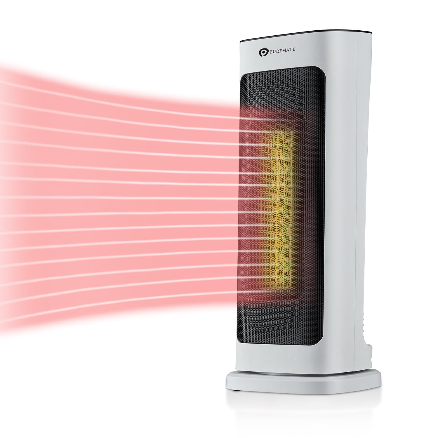 PureMate Ceramic Tower Fan Heater, 2000W Portable Electric Heater with ...