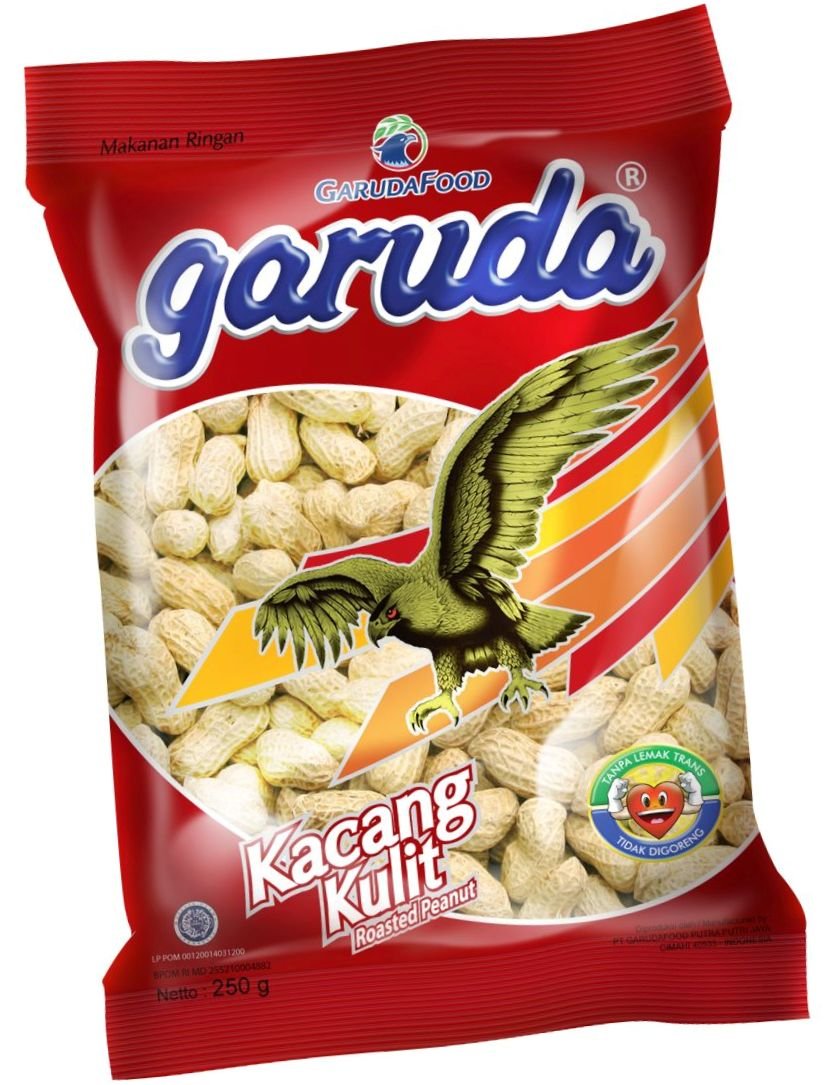 Garuda Food Gerösetet Erdnüsse Kacang Kulit 250 g Indonesien : Amazon ...