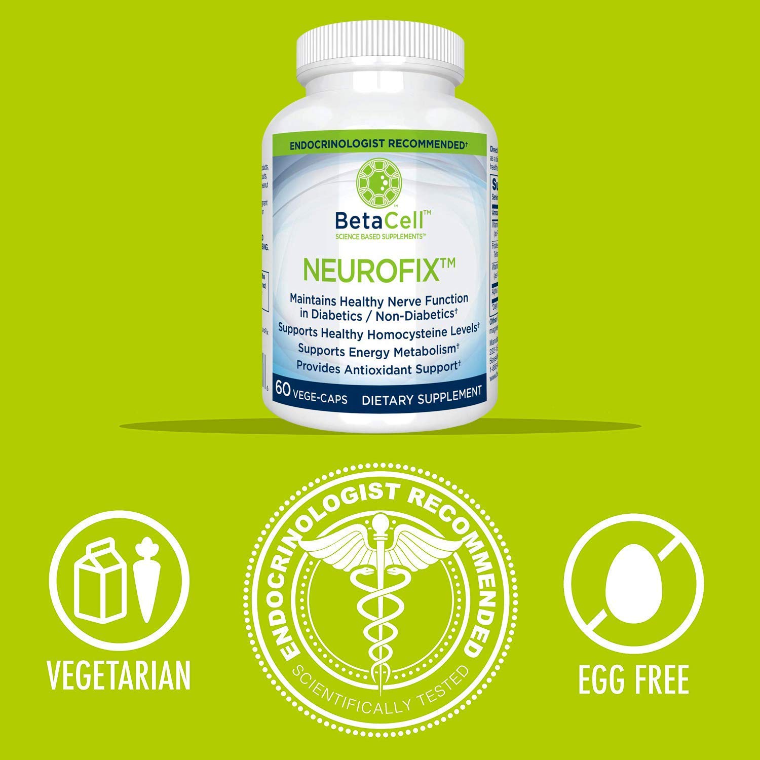 Buy Neurofix Nerve Support Formula 60 Vege-Caps |B-Vitamins, Alpha ...
