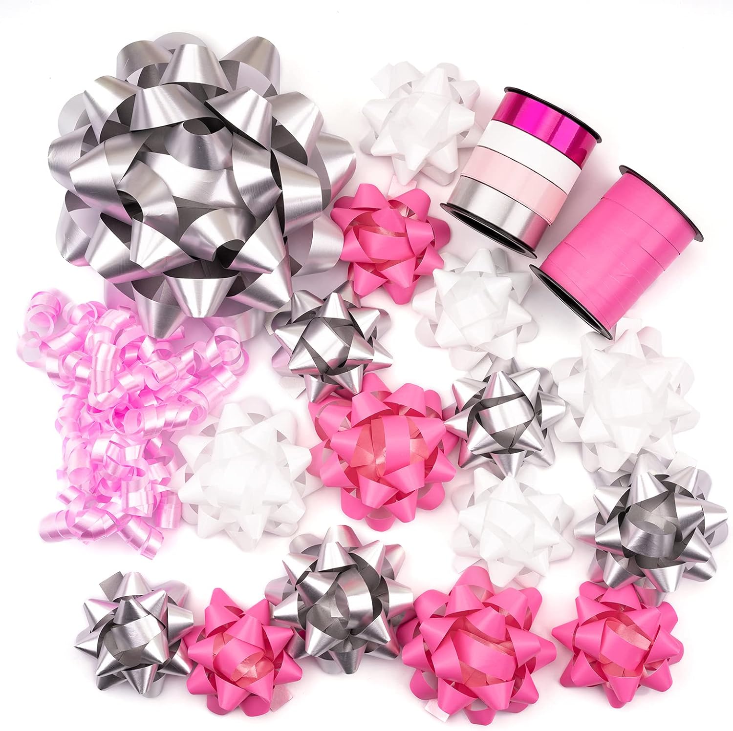 Amazon.com: WRAPAHOLIC 19 Pcs Gift Bows Assortment - 16 Multi Colored ...