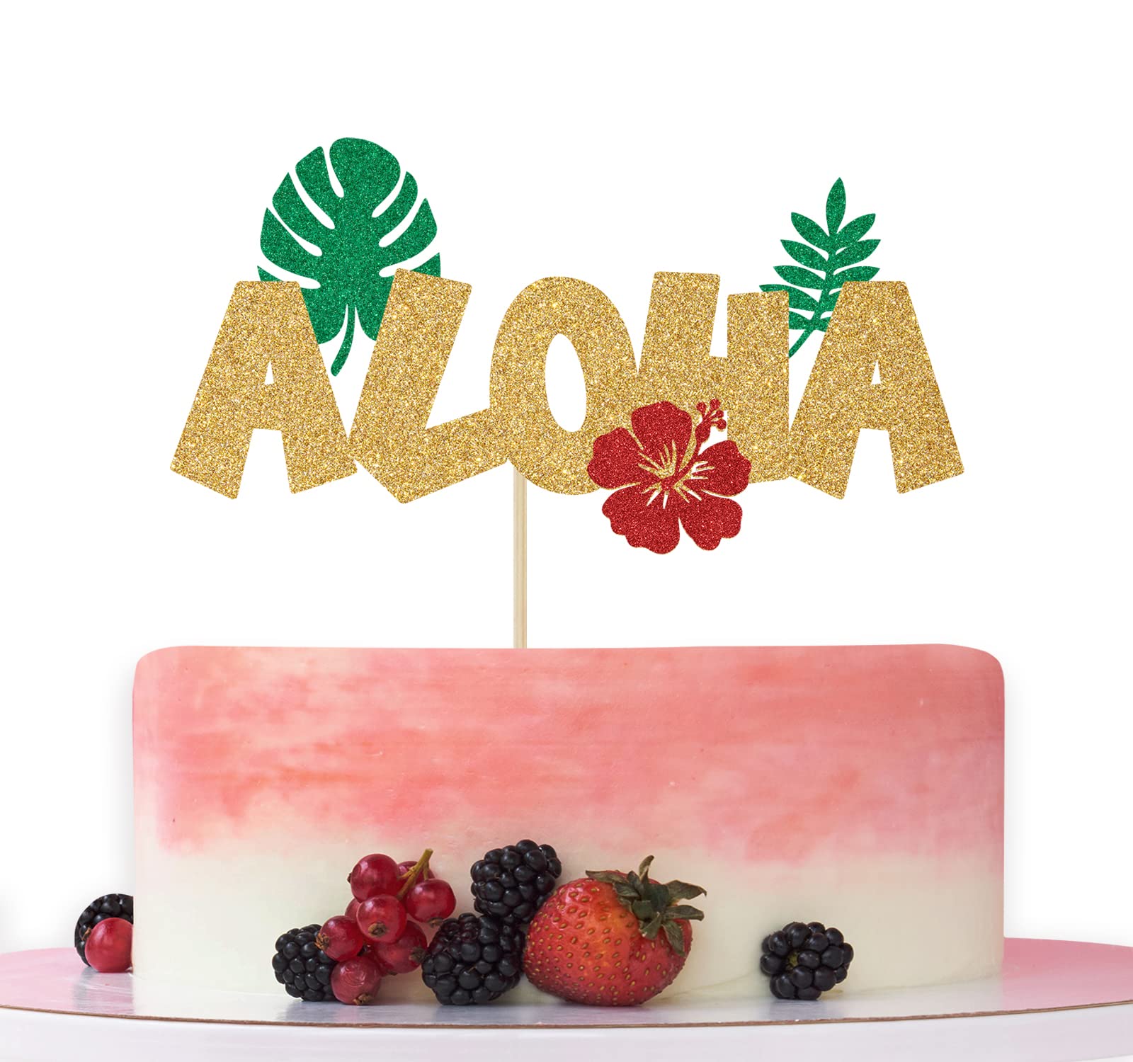 Buy Aloha Cake Topper, Tropical Luau Baby Shower Decorations, Tropical ...
