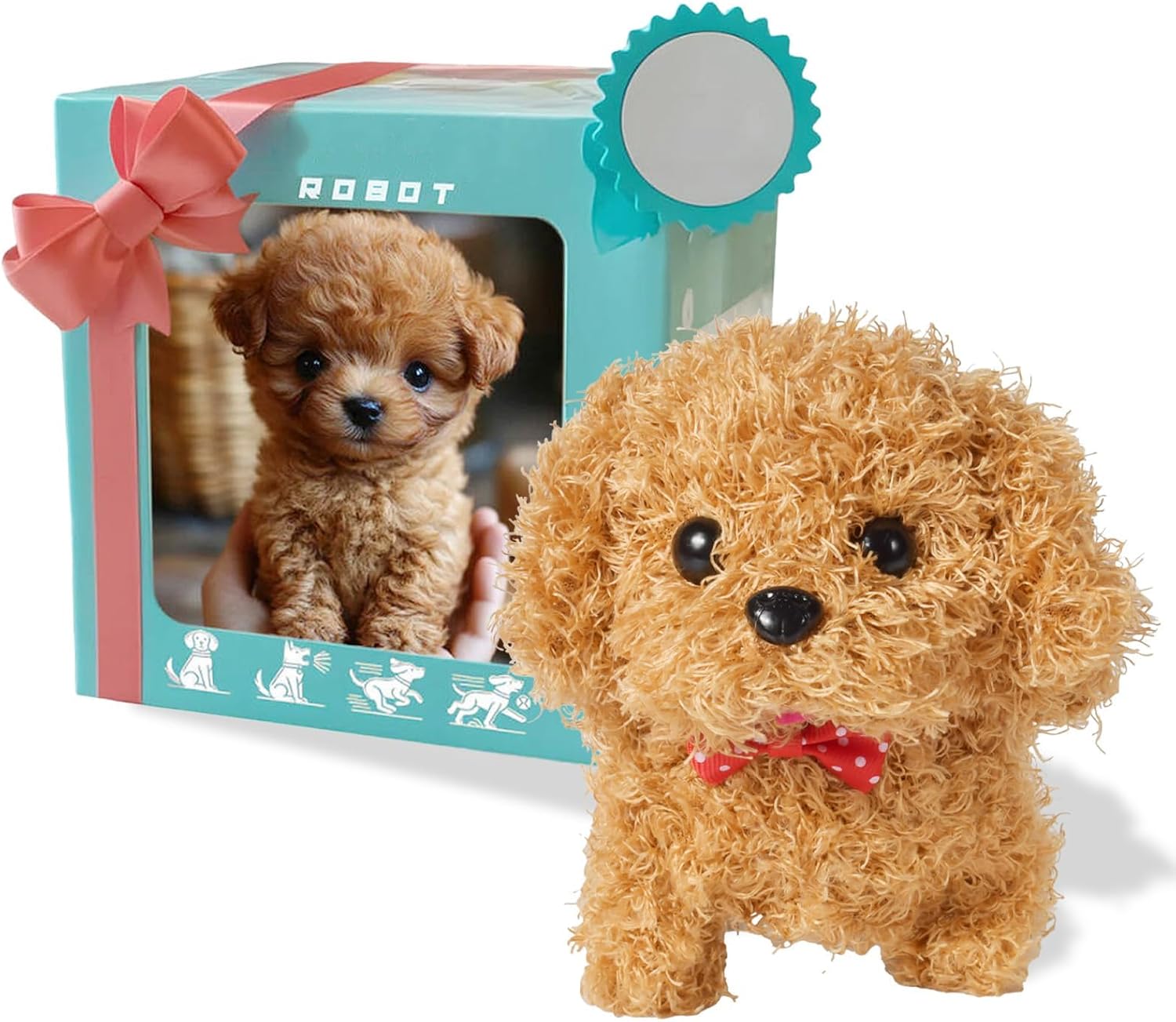 AUEJACKY 2025 Nouveau Chien Robot, Chiot Qui Agit comme Un Vrai Chiot ...
