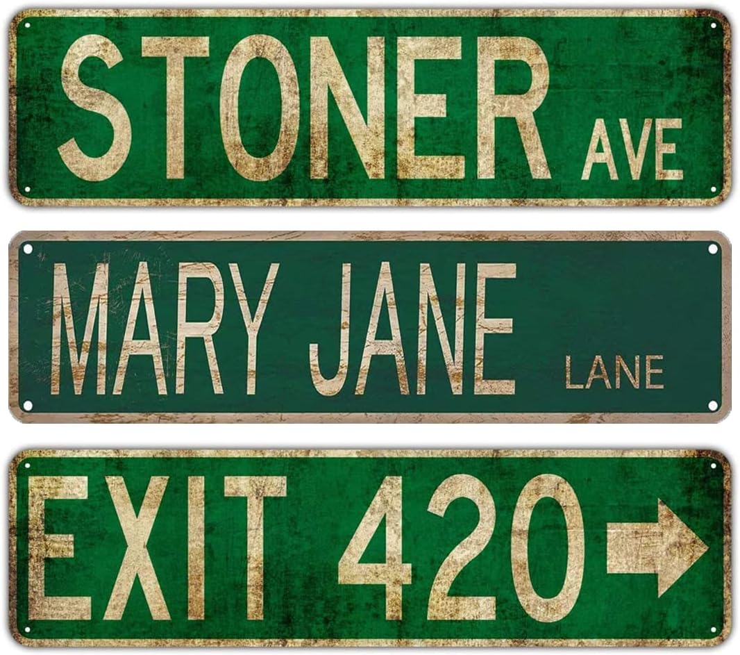 Amazon.com: Forno 3 PCS Stoner Avenue Mary Jane Lane EXIT 420 Street ...