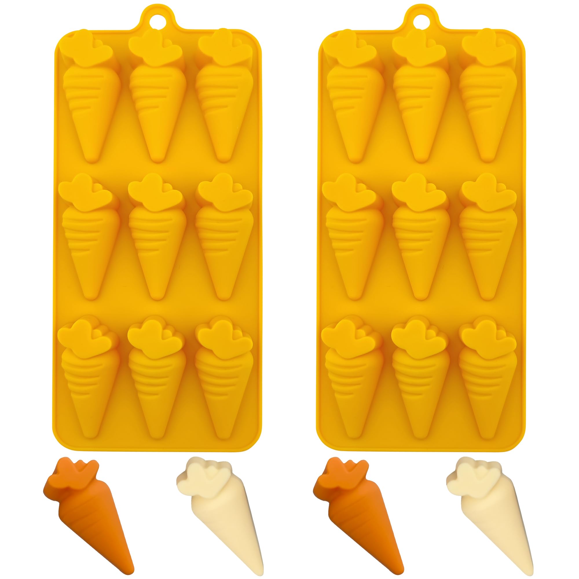 BFJ Carrot Chocolate Moulds 2pcs Easter Silicone Candy Moulds Carrot ...
