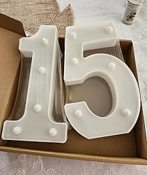 Amazon.com: Marquee Numbers 15th Birthday Decorations For Girls Boys,15 ...