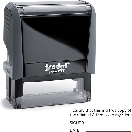 Traxx Certify Copy Personalised Stamp - We Hereby Certify a True and ...