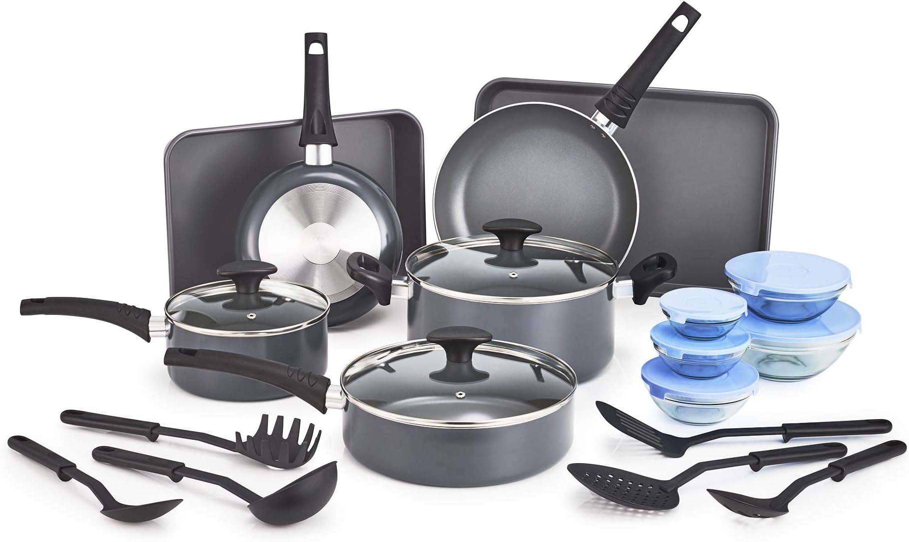 Amazon.com: Mirro A797SA Get A Grip Aluminum Nonstick Cookware Set, 10 ...