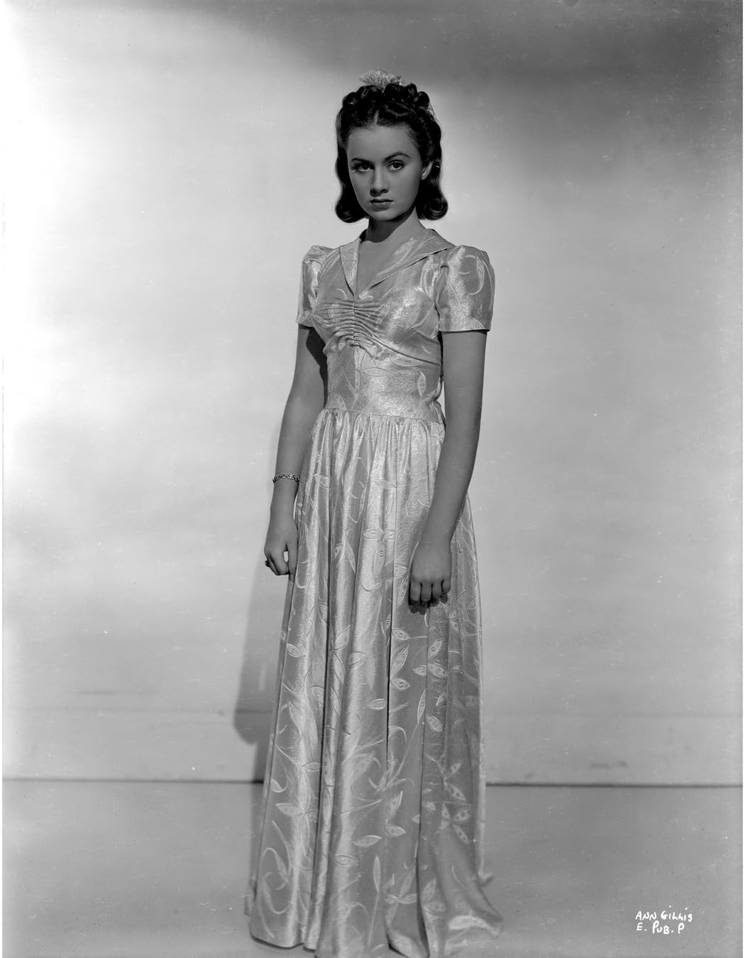 Amazon.com: Globe Photos ArtPrints Ann Gillis On A Silk Long Gown ...