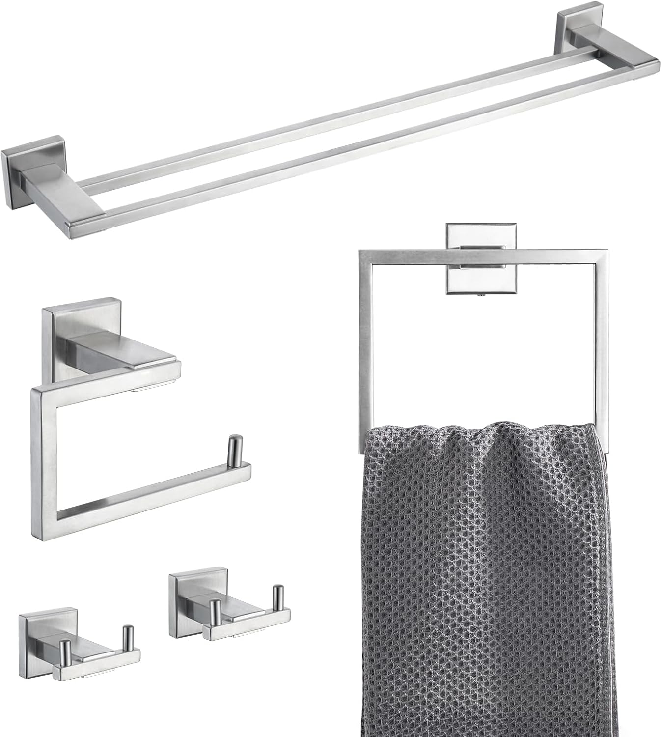 Amazon.com: Brapazie 4-piece SUS304stainless steel bathroom hardware ...