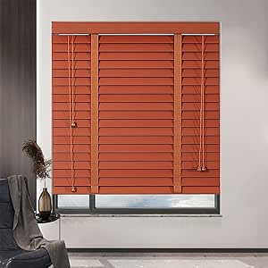 Amazon.com: Venetian Blinds Wooden Window Blinds Natural Solid Wood ...