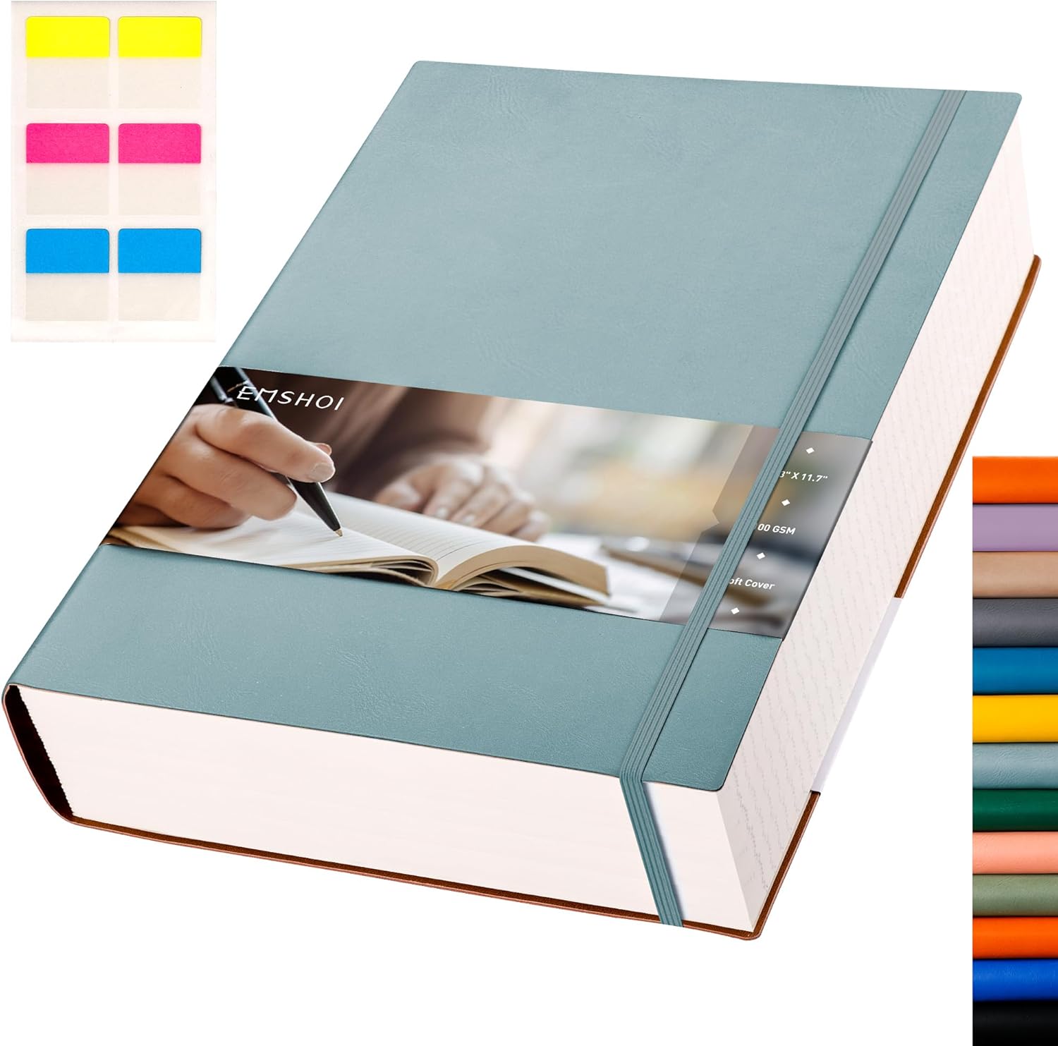 EMSHOI A4 Notebook Lined Journal - 400 Pages 100gsm Thick Notepad ...