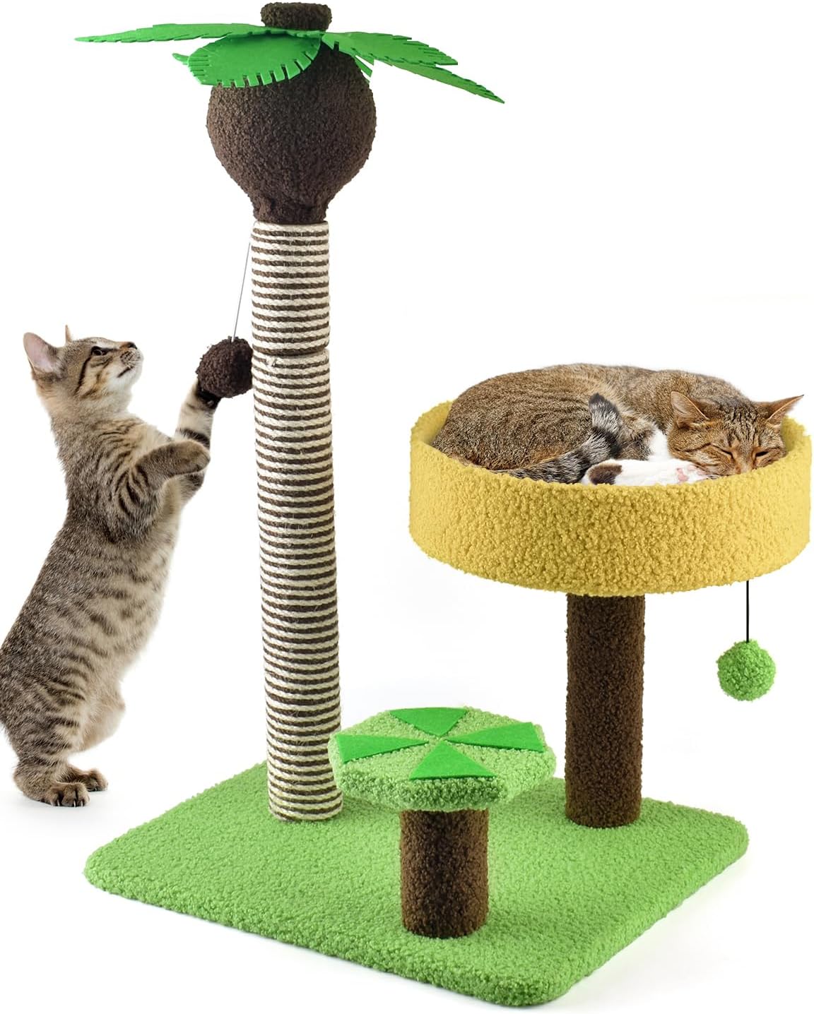 Amazon.com : Bissap Cat Scratching Post, Natural Indoor Palm Tree Cats ...