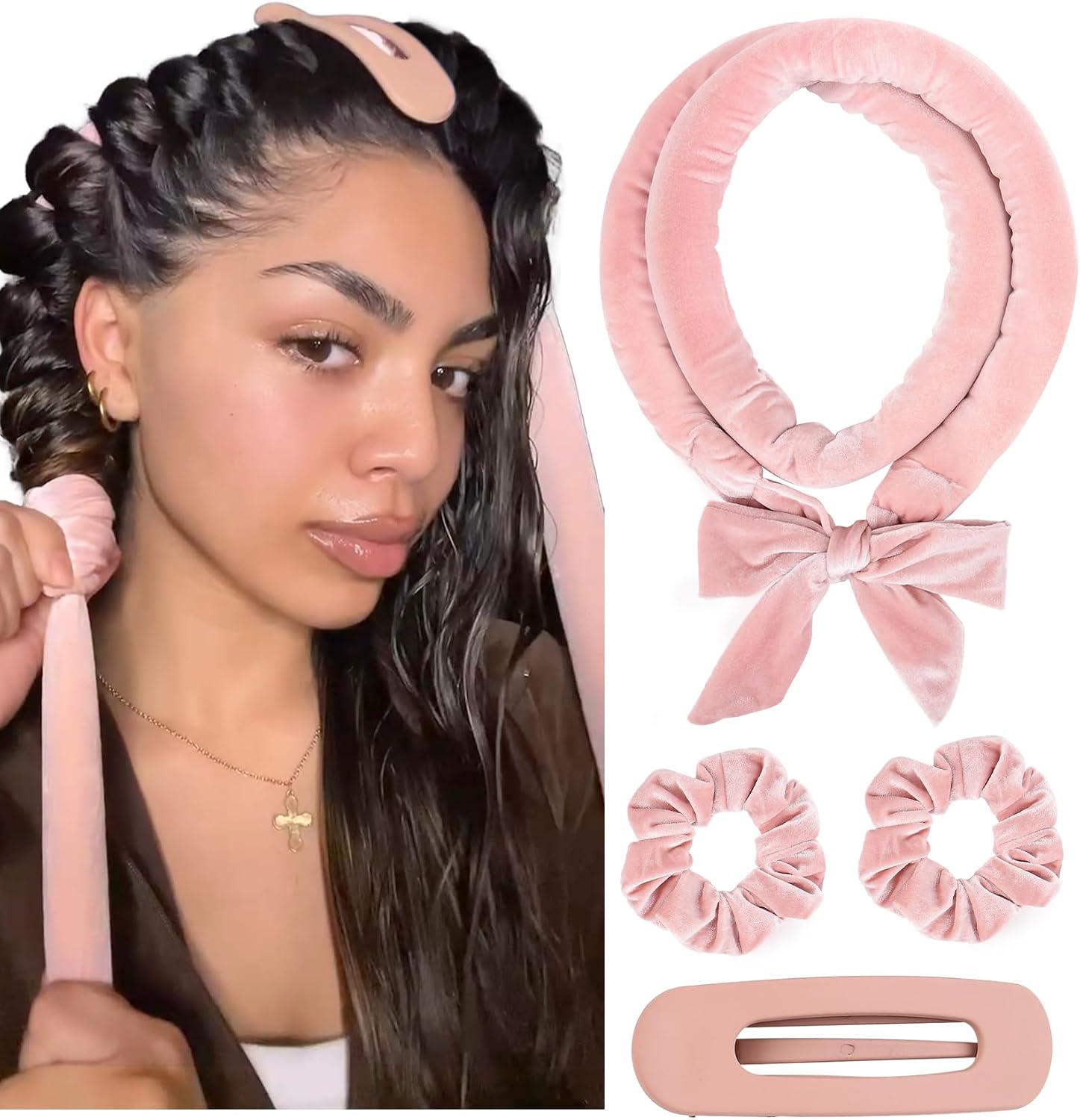 Amazon.com : Yanibest Heatless Hair Curler, No Heat Hair Curlers to ...