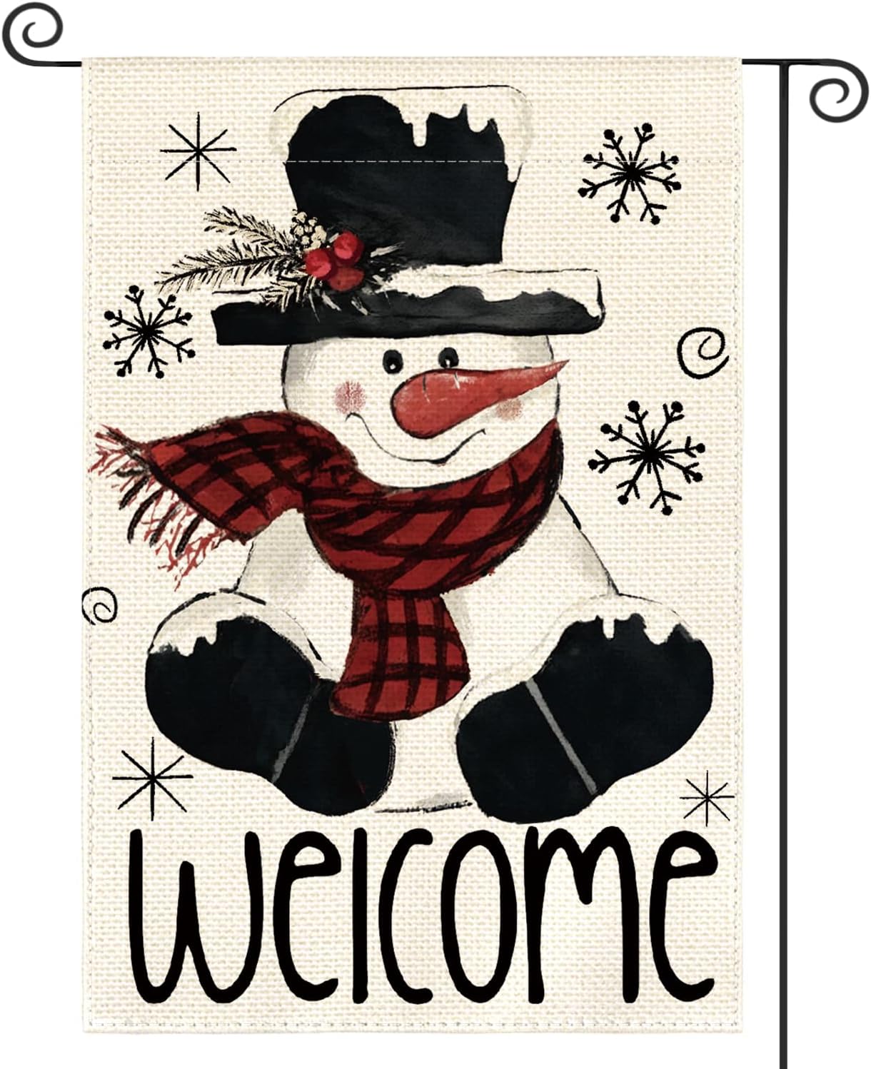 Amazon.com : AVOIN colorlife Christmas Winter Garden Flag 12x18 Inch ...