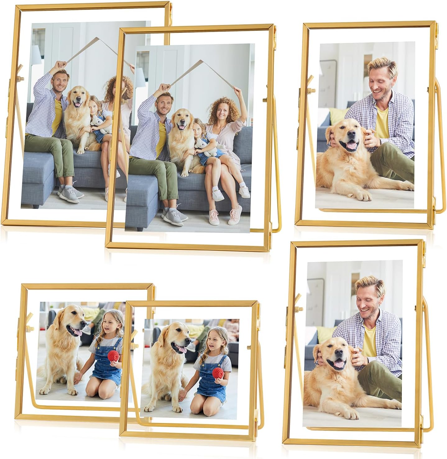 Amazon.com - Relaxing Garden Gold Picture Frame Set - /w 68 Pcs Dried ...
