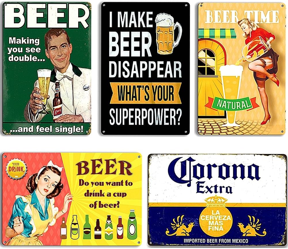 Amazon.com: Metal Beer Signs, Bar Signs, Vintage Beer Metal Tin Signs ...
