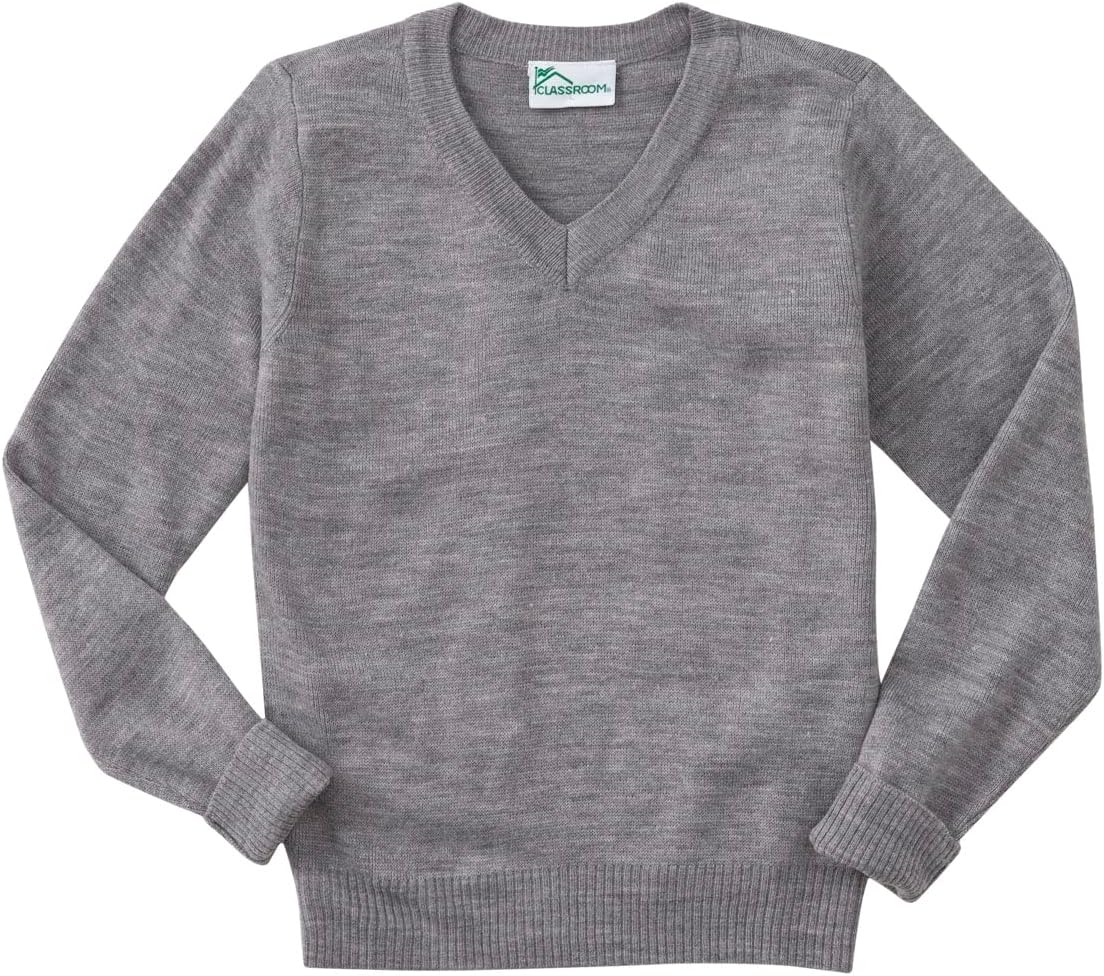 Amazon.com: Classroom School Uniforms Big Kid Long Sleeve V-Neck ...