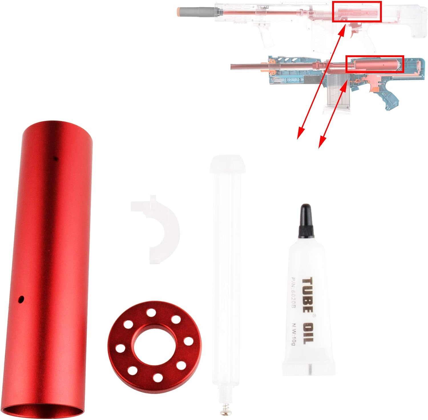 Amazon.com: WORKER Plunger Chamber Kits for Nerf N-Strike Longshot CS-6 ...