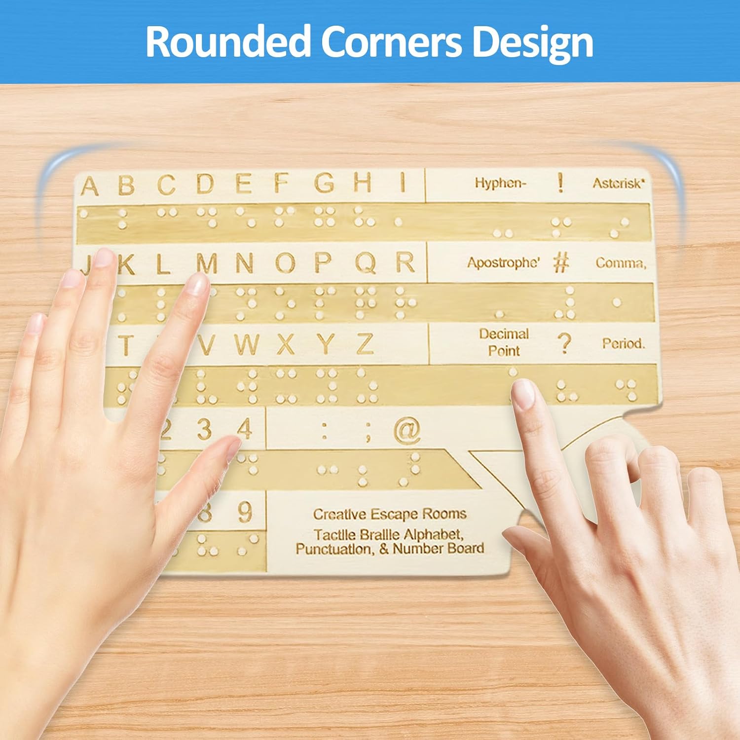 Wood Braille Alphabet Board with Raised Dots - Wood Philippines | Ubuy