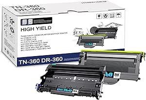 Amazon.com: 2-Pack TN360 DR360 High Yield Black Toner Cartridge and Drum Unit, Replacement for ...