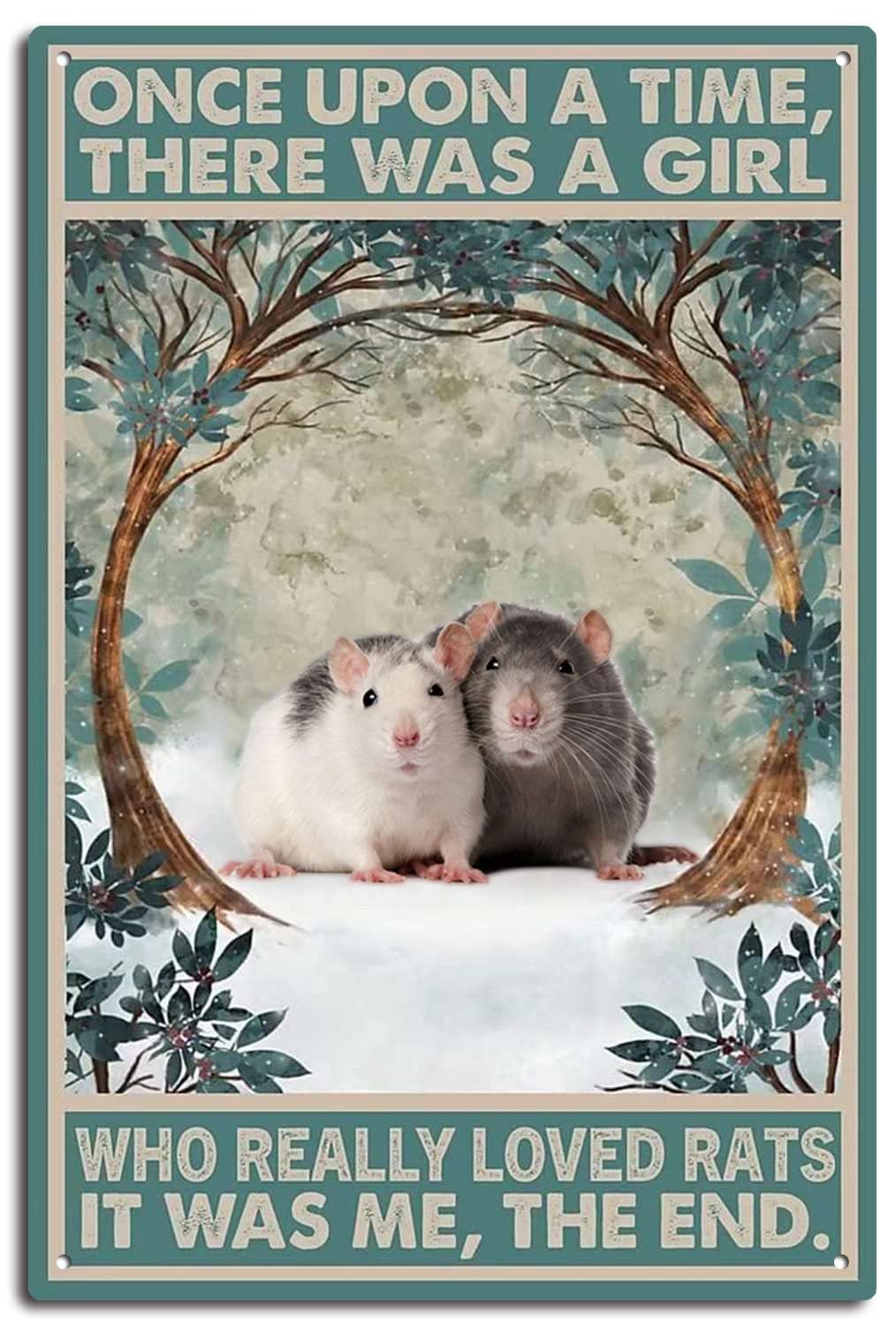 Amazon.com: Tin Bathroom Signs Vintage Who Really Loved Rats, Once Upon ...