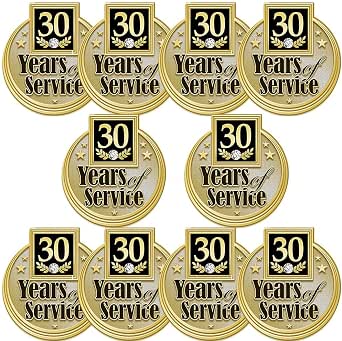 Amazon.com: 30 Years Recognition Pin, 30 Years Of Service Pins, Sold In ...