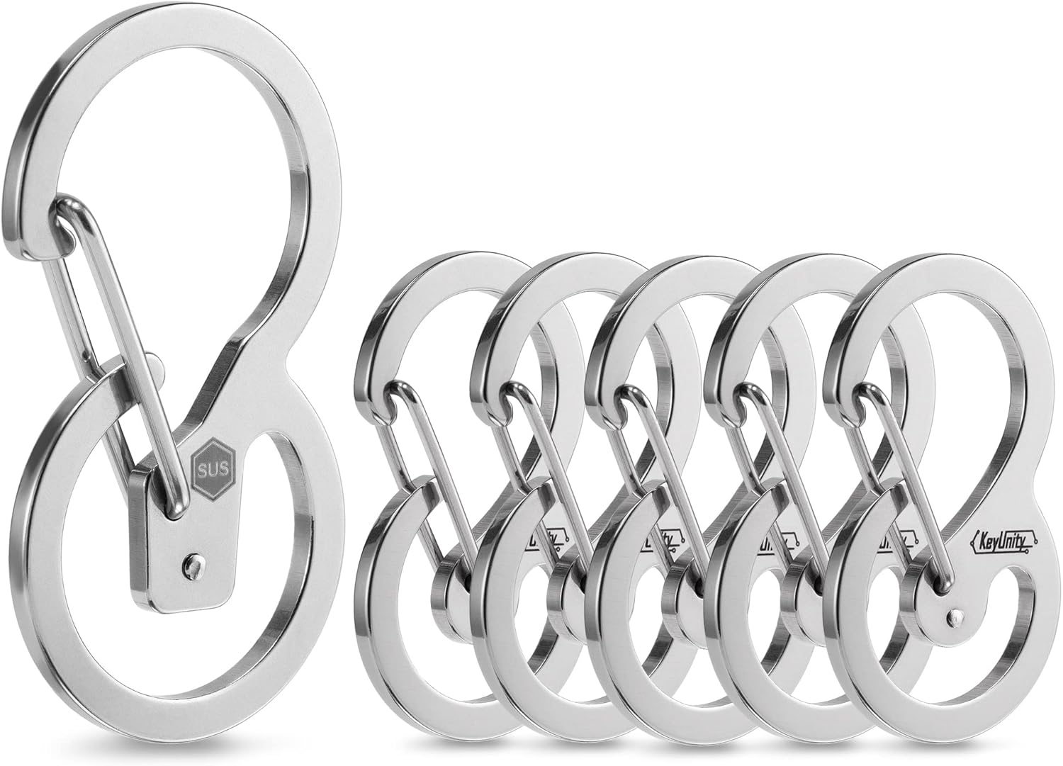 Amazon.com: KeyUnity KS04 Stainless Steel Key Holder Organizer Keychain ...