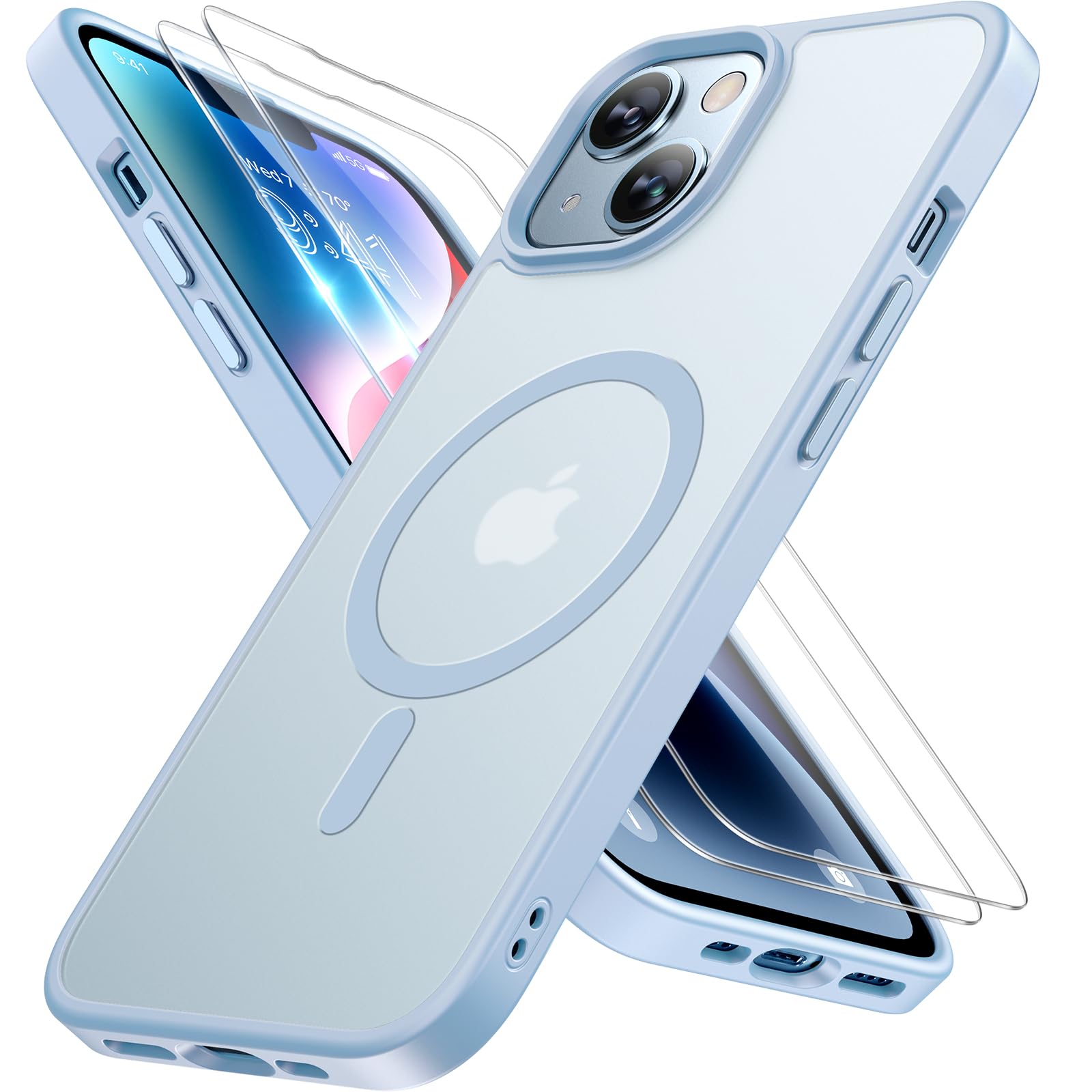 Amazon.com: Miracase Magnetic Series for iPhone 14 Case [Compatible with MagSafe] [with 2X ...