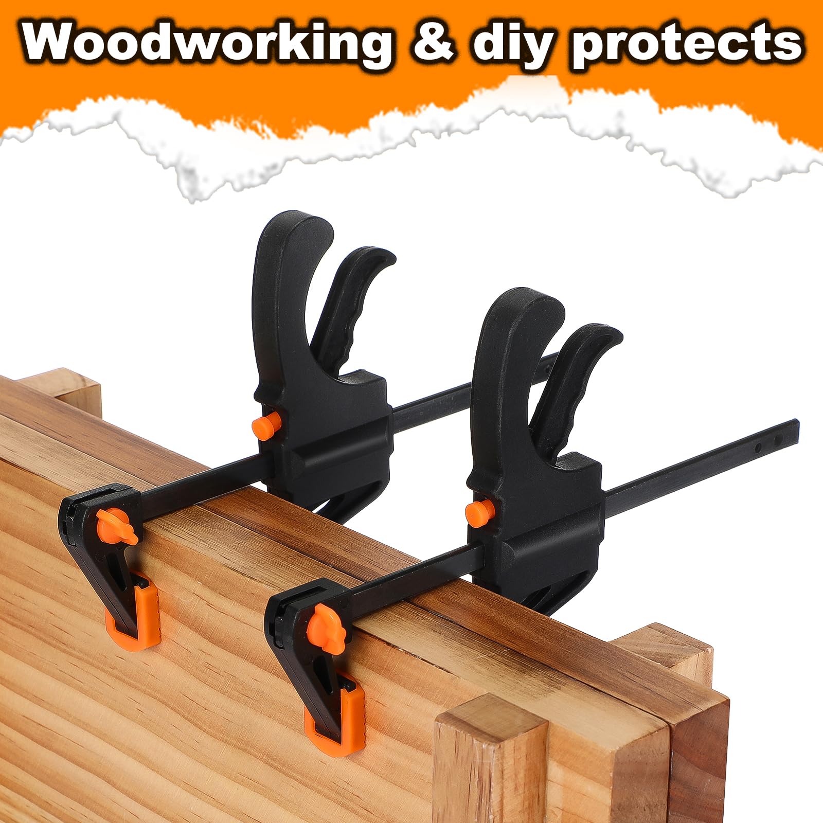 Snapklik.com : 18 Pcs 4 Inch Bar Clamps For Woodworking Grip Craft Mini ...