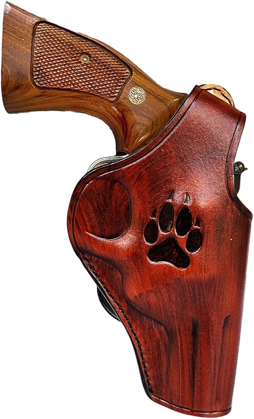 Amazon.com : Genuine Leather Paddle Holster for S&W Models 686,586,60 ...